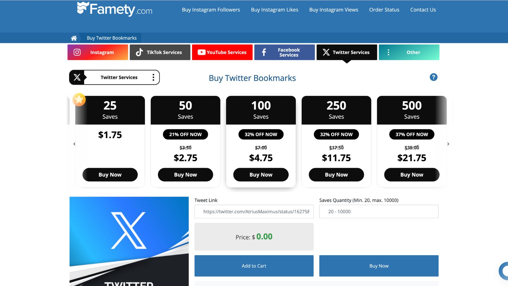 4 Popular Sites to Purchase Twitter (X) Bookmarks (5 Stars & Cheap ...